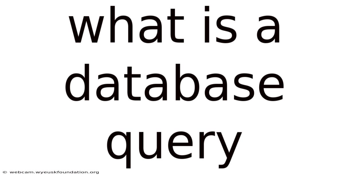 What Is A Database Query